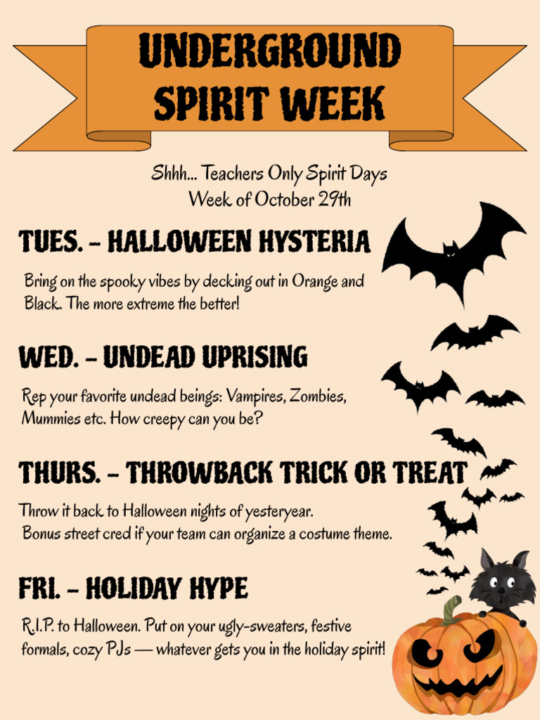 Underground Spirit Week | PDF