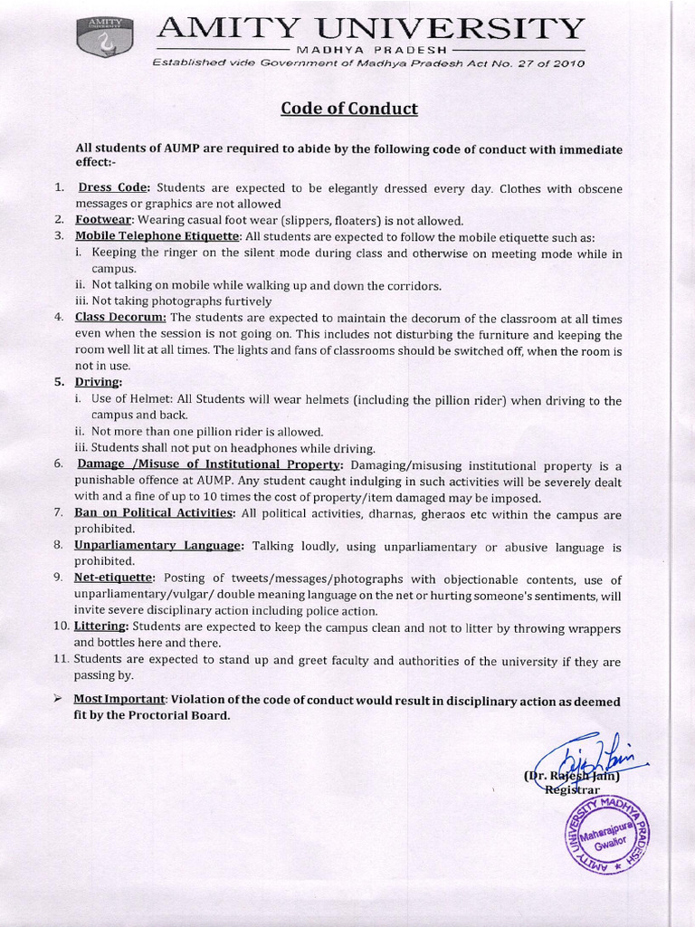 Code of Conduct | PDF