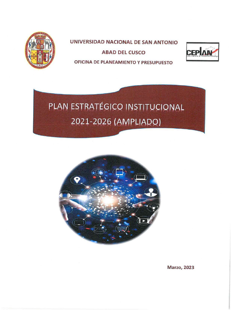 Plan Estrategico de La Unsac Un Ejemplo A Seguir | PDF
