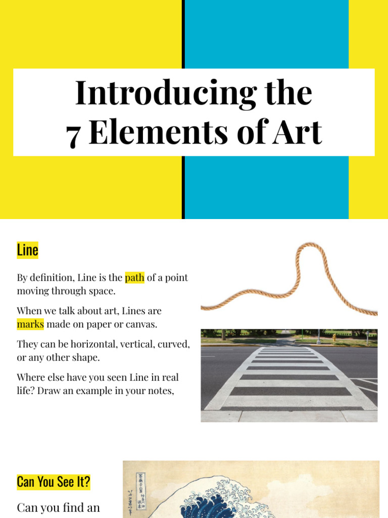 Introducing The 7 Elements of Art | PDF | Shape | Space