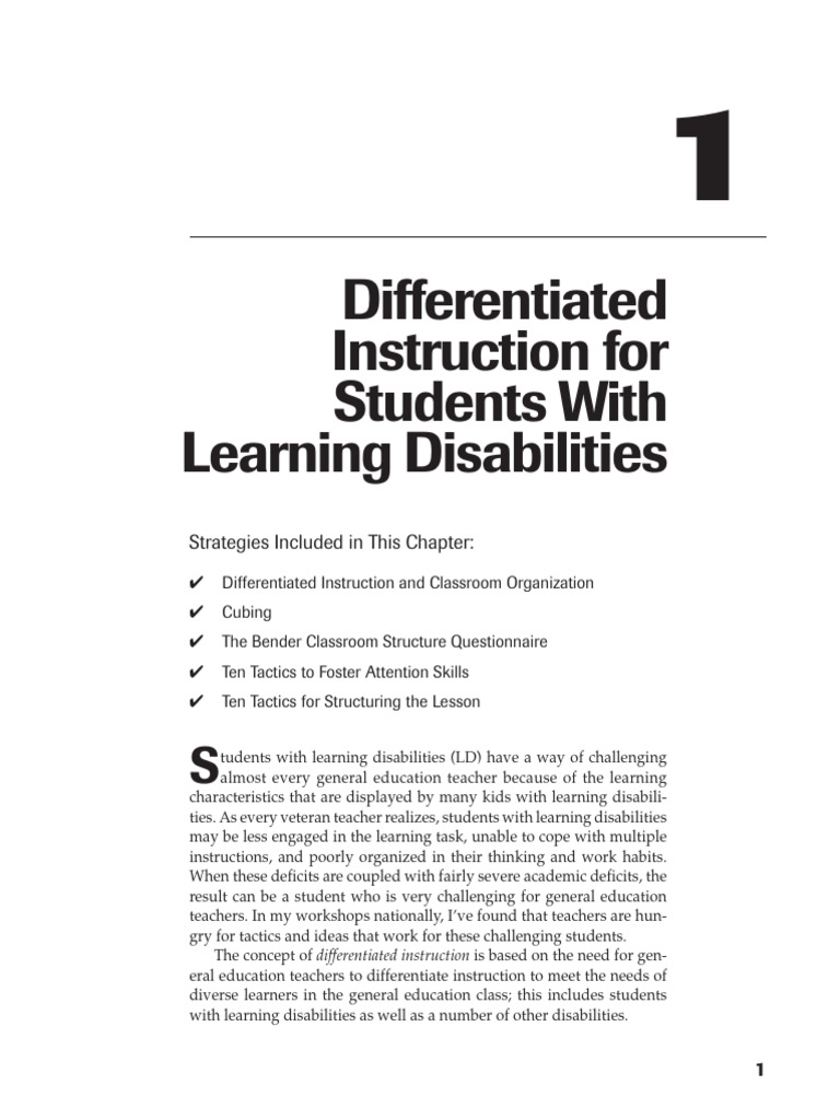 Differentiated Instruction | PDF | Differentiated Instruction | Classroom