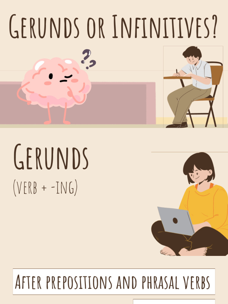 Gerunds vs. Infinitives Explained | PDF | Verb | Semantics