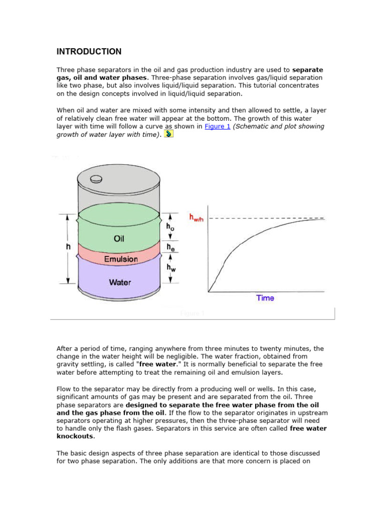 Three-Phase Separator Design Tutorial | PDF | Reynolds Number | Viscosity