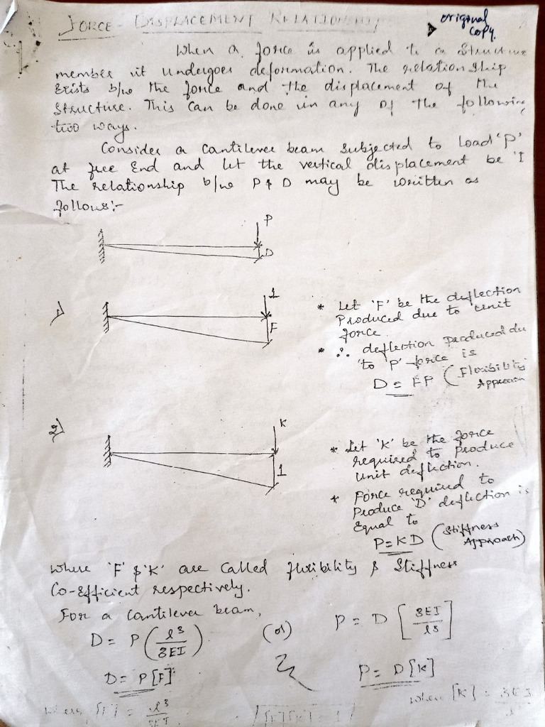 Matrix Method Force Displacement | PDF