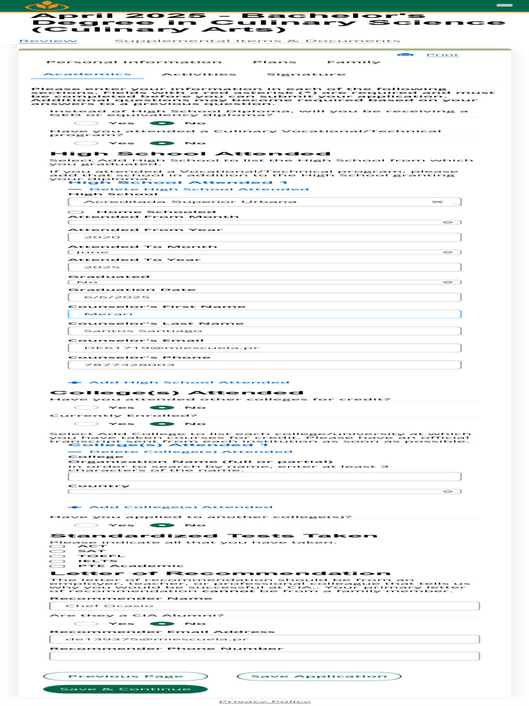 Culinary Science Application Guide | PDF | General Educational ...