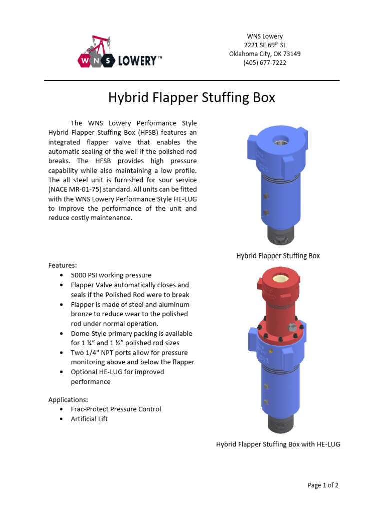 Hybrid Flapper Stuffing Box Overview | PDF | Mechanical Engineering