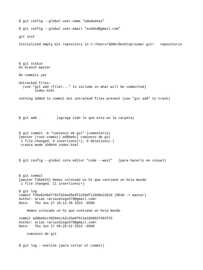 Comandos de Git | PDF