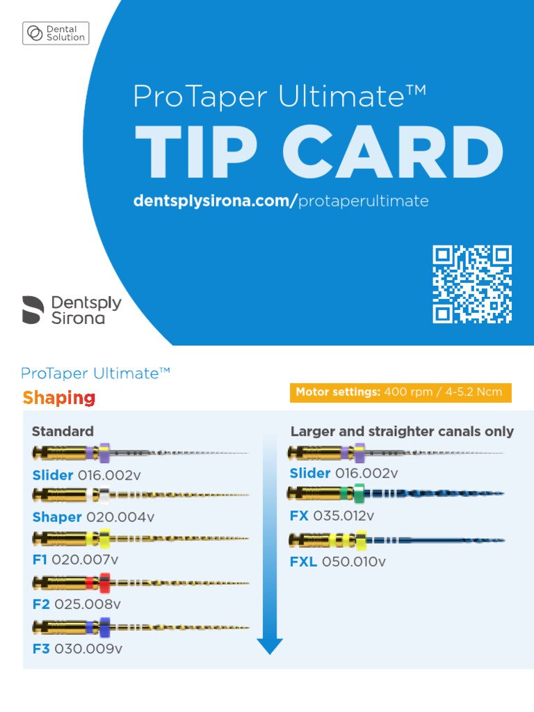 END ROW Tip Card ProTaper Ultimate en | PDF