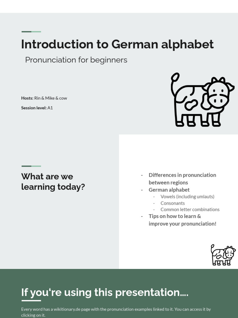 German Alphabet Pronunciation Guide | PDF | Alphabet | German Language
