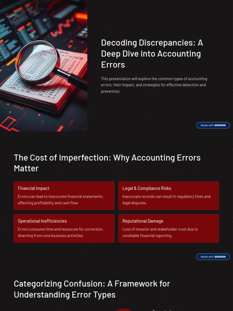 Decoding Discrepancies A Deep Dive Into Accounting Errors | PDF ...