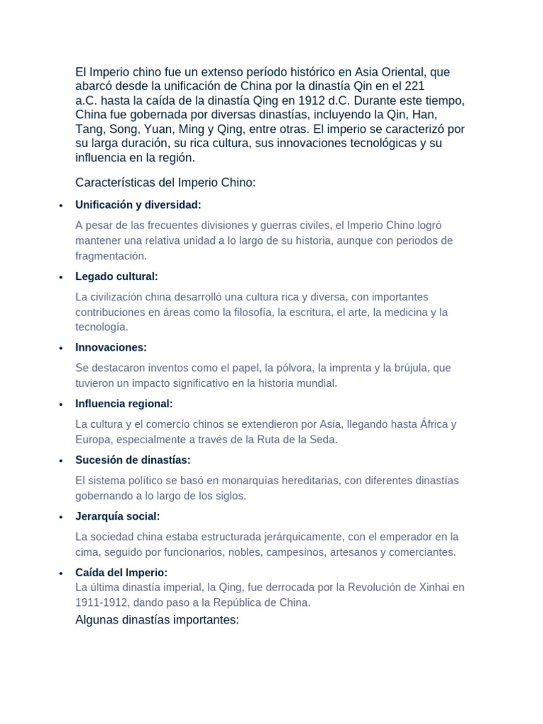 Legado del Imperio Chino | PDF | dinastia Qing | China