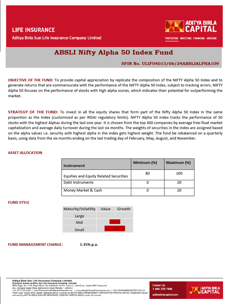 Nifty Alpha 50 Indexfinal Note | PDF | Stocks | Index Fund