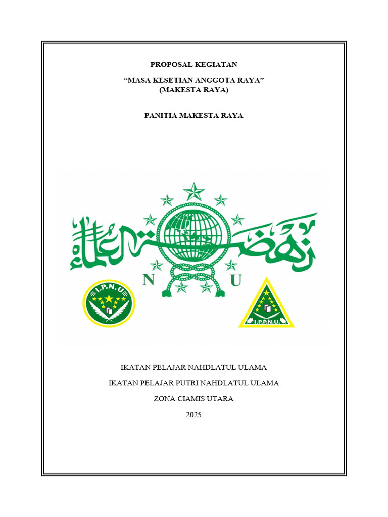 Proposal MAKESTA Raya IPNU IPPNU 2025 | PDF