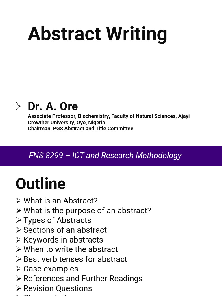 FNS 8299 - ICT and Research Methodology | PDF | Abstract (Summary ...
