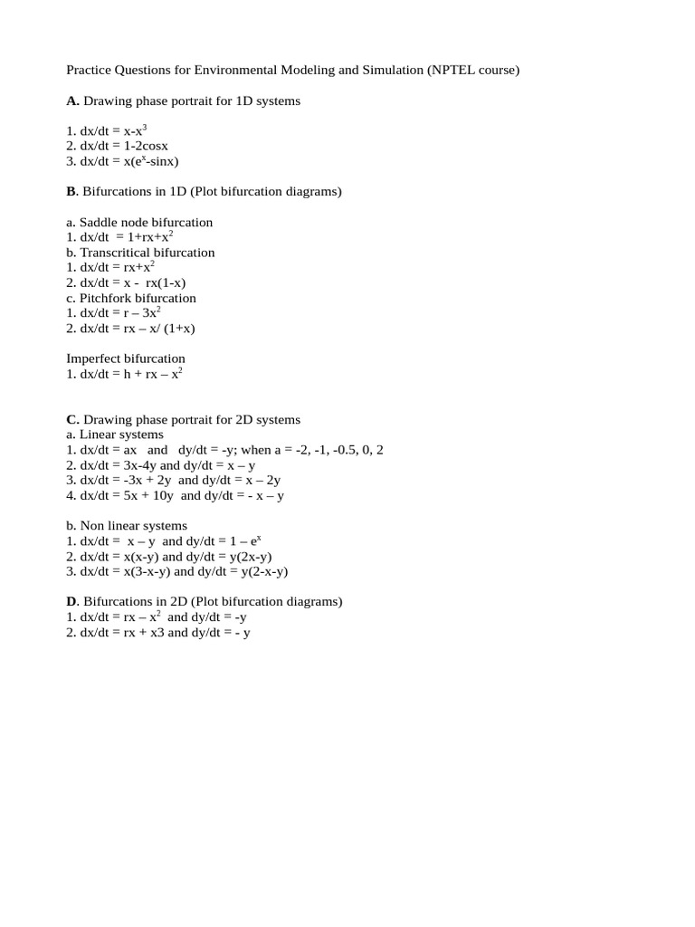 Environmental Modeling Practice Questions | PDF
