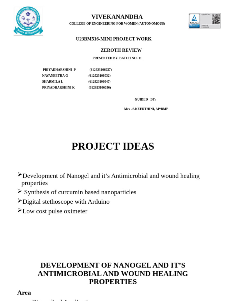 Zeroth Review | PDF | Nanoparticle | Electrical Engineering