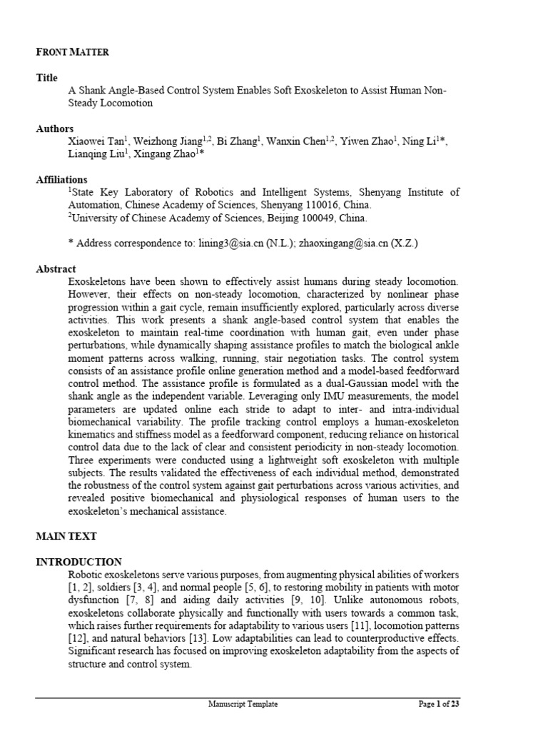 F M Title: Ront Atter | PDF | Walking | Biomechanics