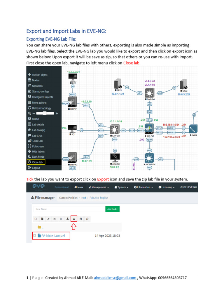 16-Import Labs in EVE-NG | PDF