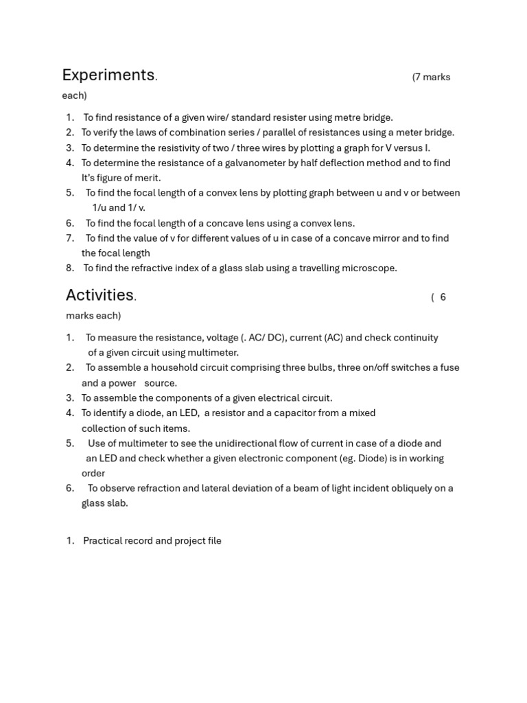 Practicals Xii Phy | PDF