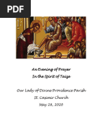 Taizé Prayer Flow Guide | PDF | Religious Behaviour And Experience ...