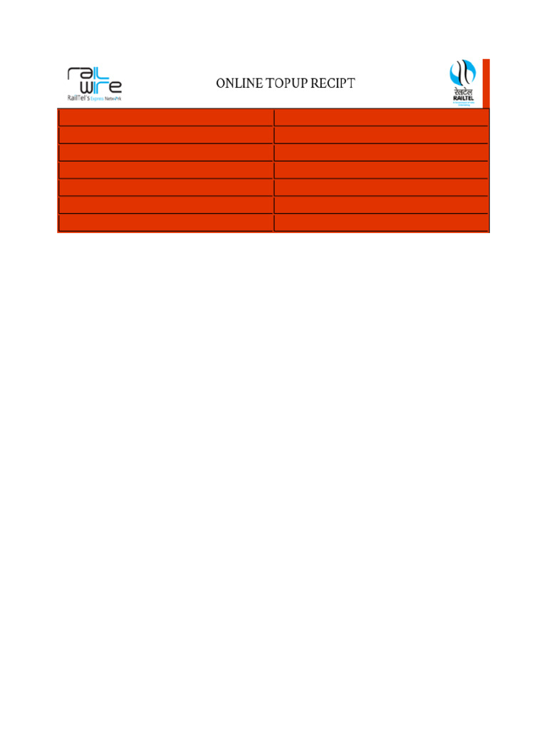 Online Top Up Receipt | PDF