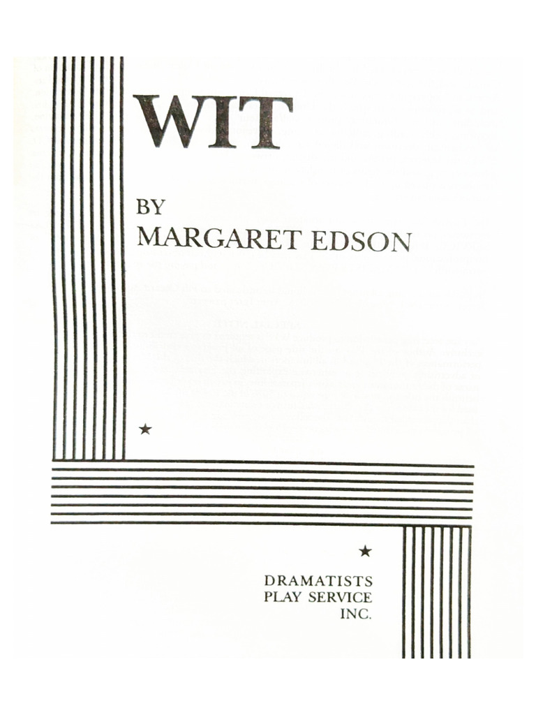 Wit by Margaret Edson - Script | PDF