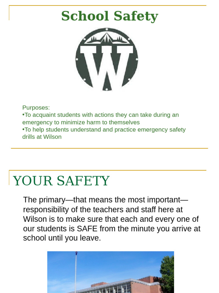 WHS School Safety Drills Presentation | PDF | Earthquakes