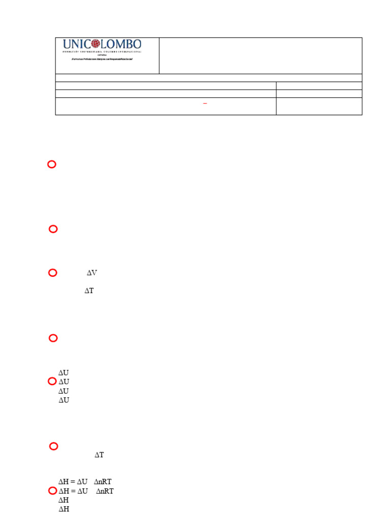 Paecial de Quimica General (Harold Martinez - Alberto Barrios) | PDF | Entalpía | Mecánica