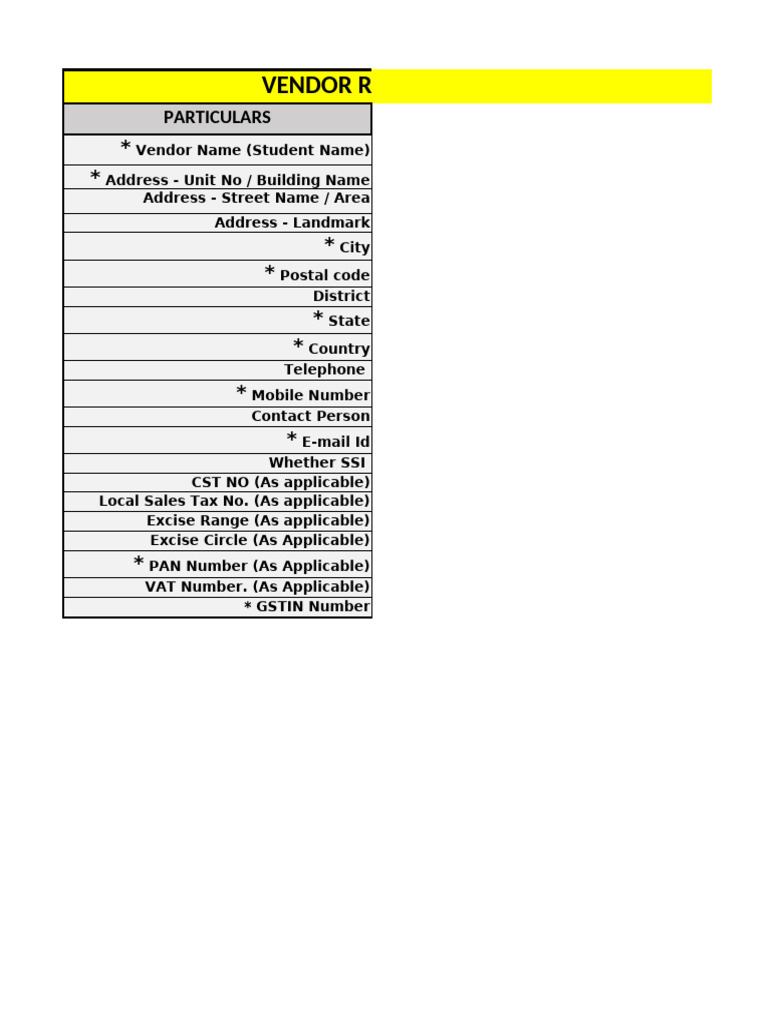 New Vendor Registration Form | PDF | Taxes | Payments