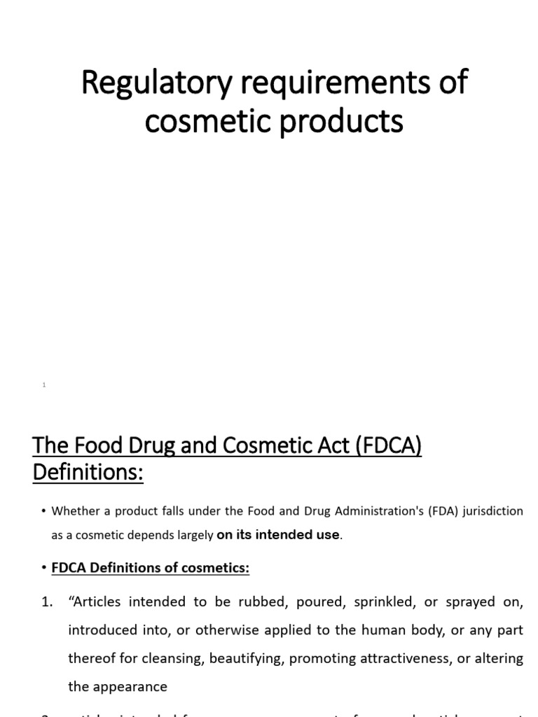 Understanding Cosmetic Product Regulations | PDF | Cosmetics | Food And ...