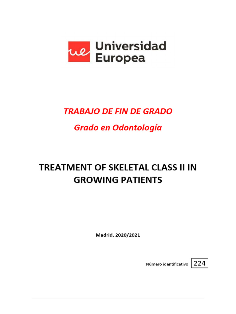 Class II Skeletal Malocclusion Treatment | PDF | Mouth | Orthodontics