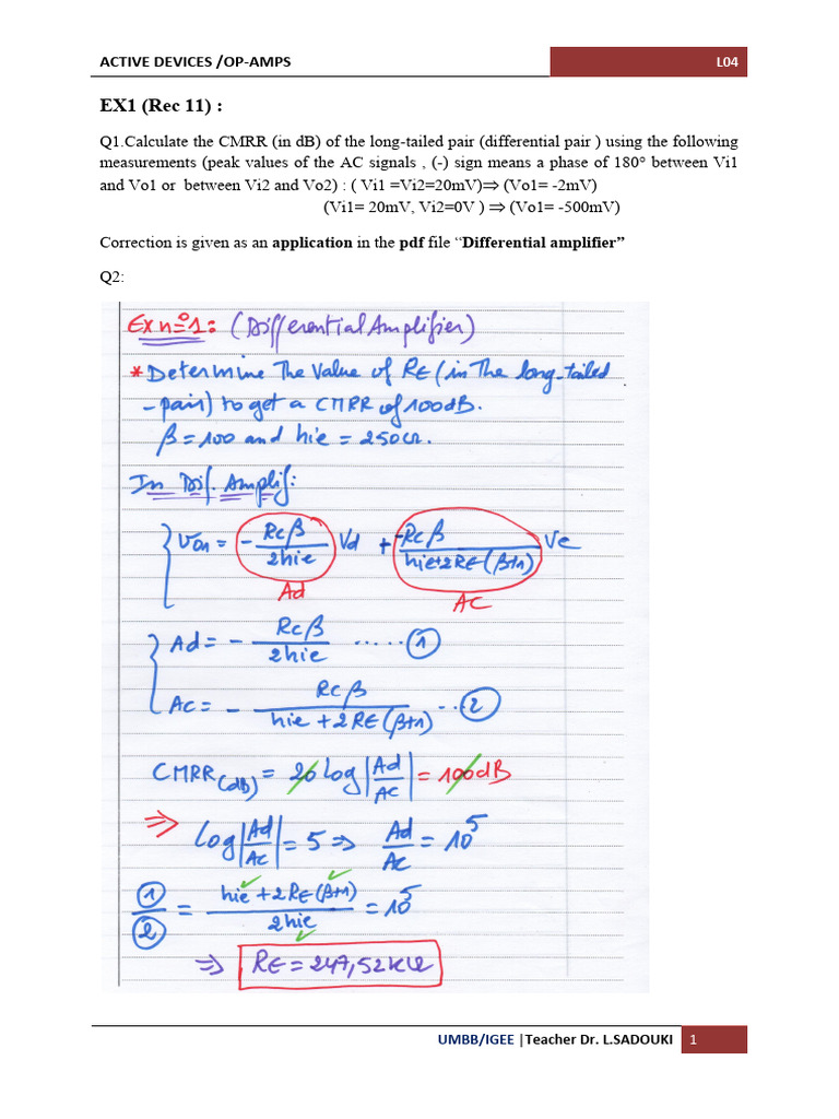 10 - Rec 11 (Corr) Ex1, Ex5 | PDF