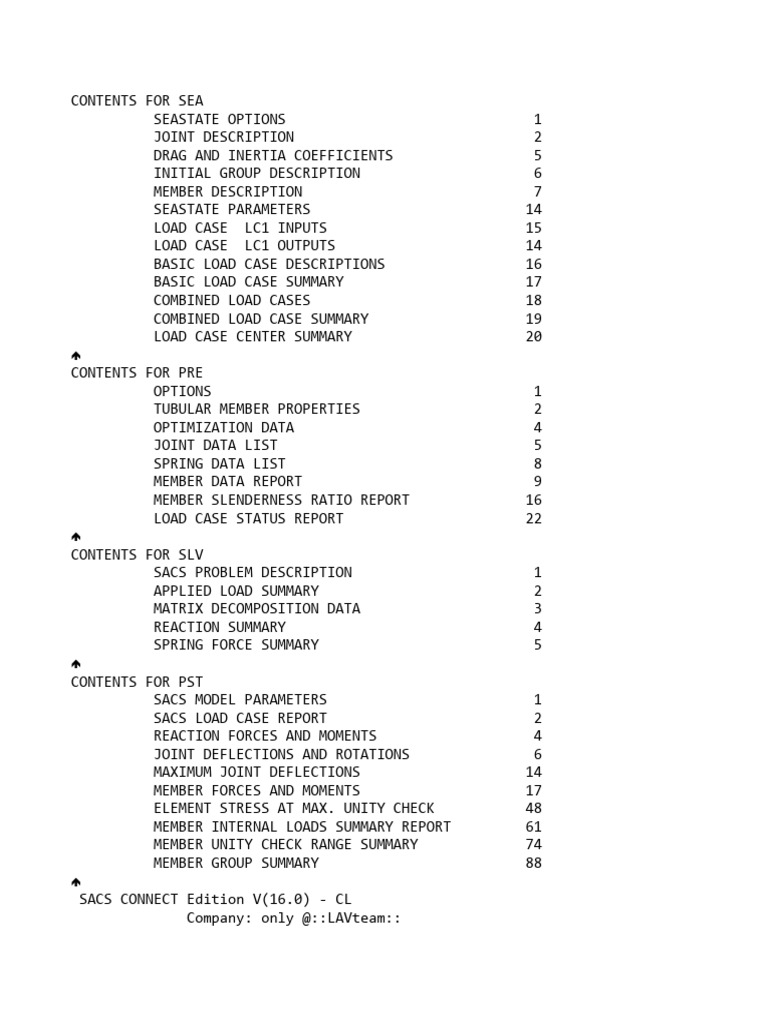SACS IV Seastate Program Overview | PDF | Beam (Structure) | Continuum ...