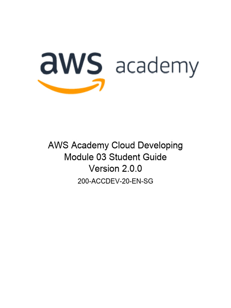 AWS Cloud Developing Module 3 Overview | PDF | Amazon Web Services ...