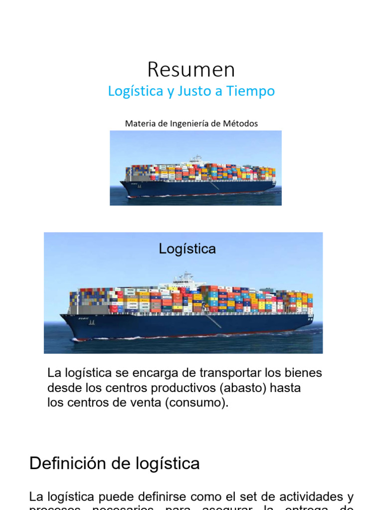 Introducción Logística Y JIT | PDF | Lean Manufacturing | Logística