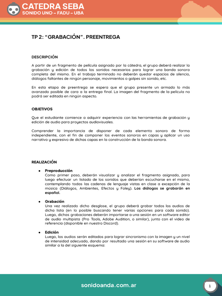 Consigna Tp2 Preentrega 2025 | PDF