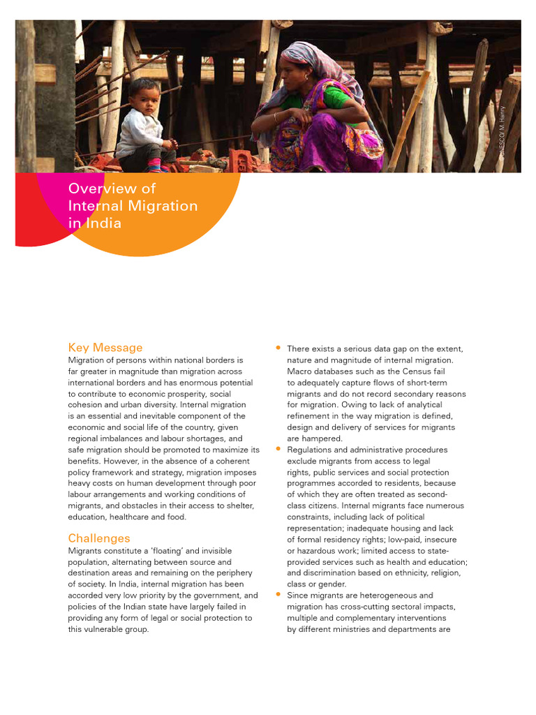 Internal Migration in India | PDF | Human Migration | Migrant Worker