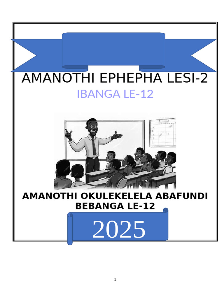 Usiba-Amanothi Iphepha Lesi-2 2025 | PDF