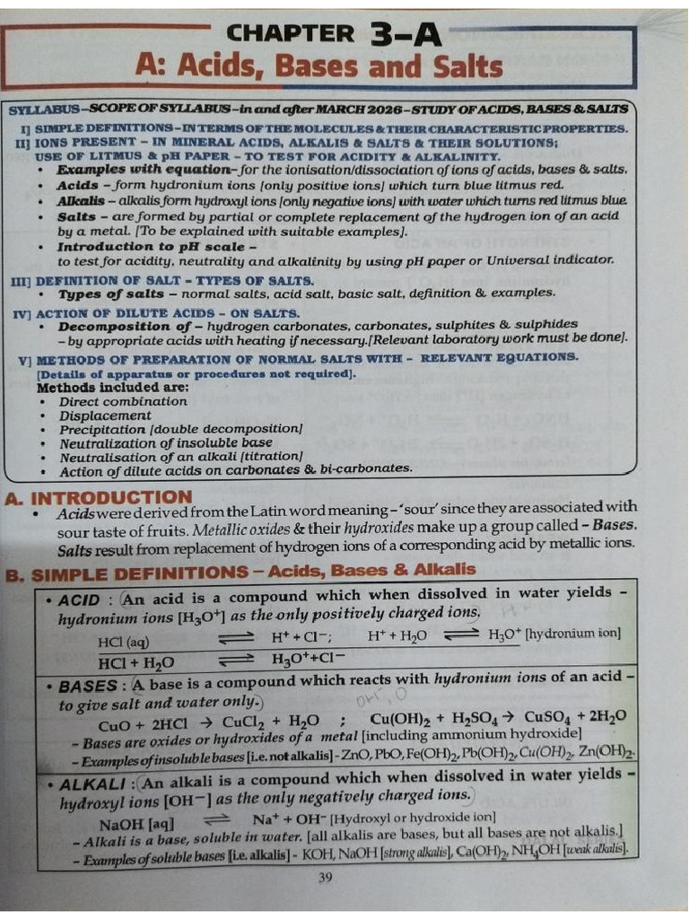 Acid, Bases and Salt | PDF