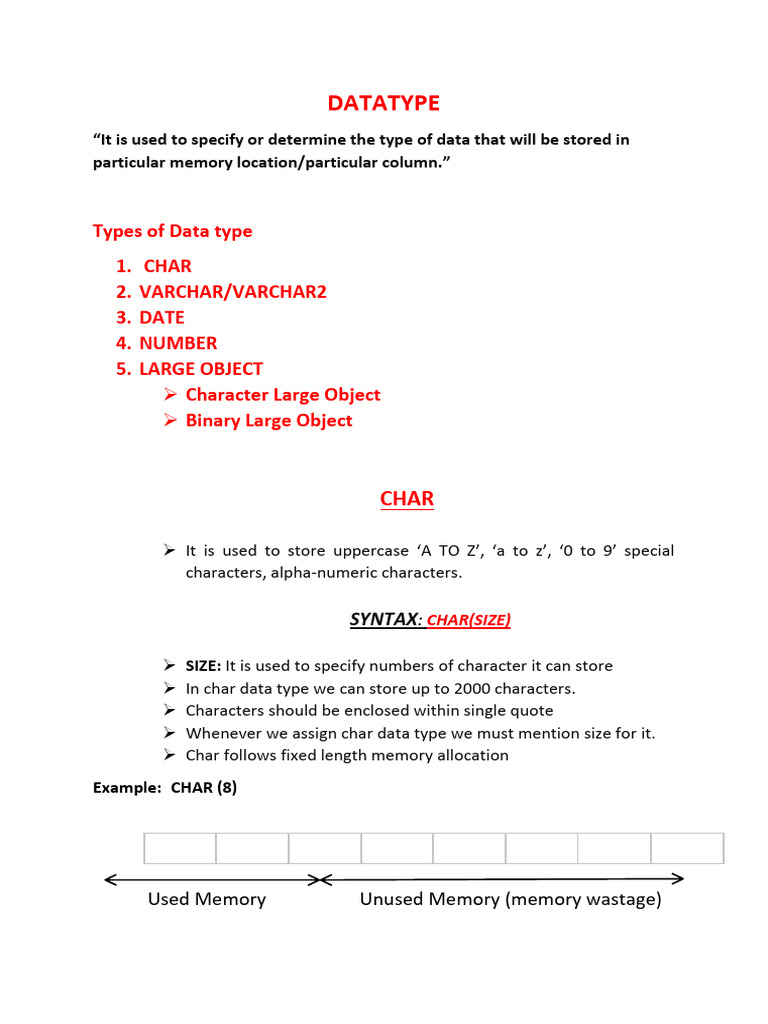 DATATYPE | PDF | Data Type | Computer Science