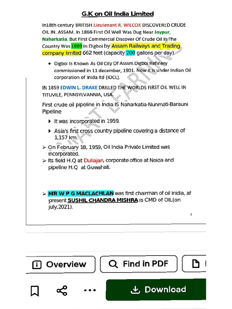 Oil History | PDF
