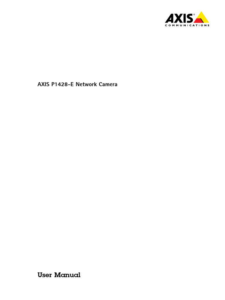 Axis p1428 e User Manual en US 106054 | PDF | Ip Address | Computer Network