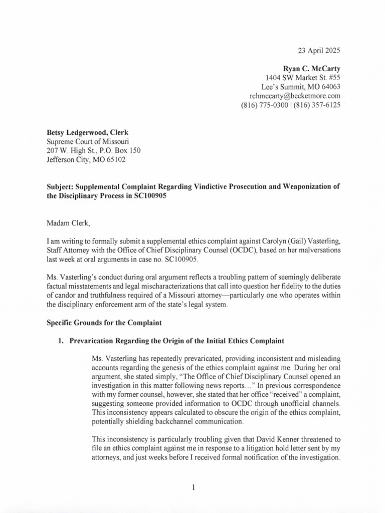 Ryan McCarty SC100905 | PDF
