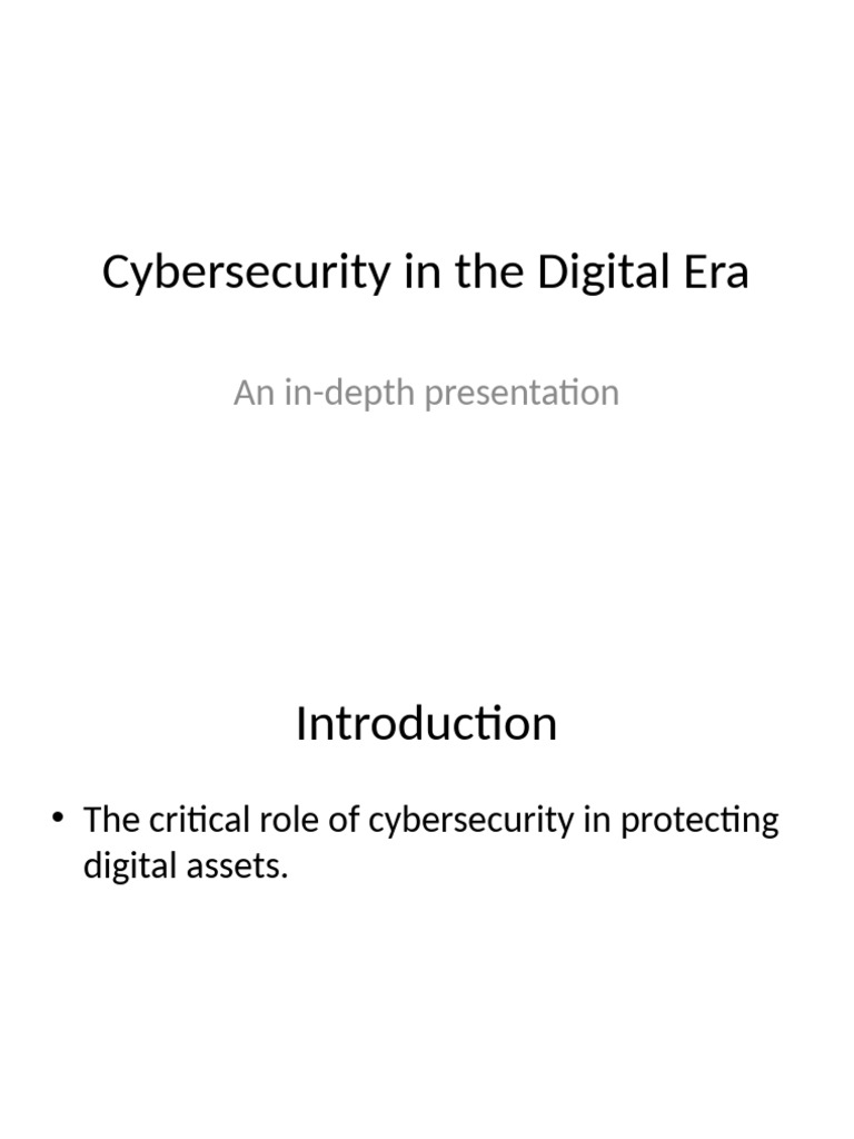 Cybersecurity in The Digital Era | PDF