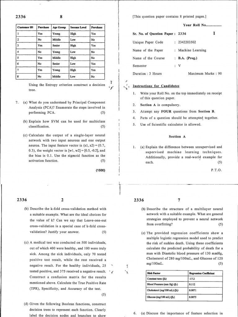 Machine Learning 2336 | PDF