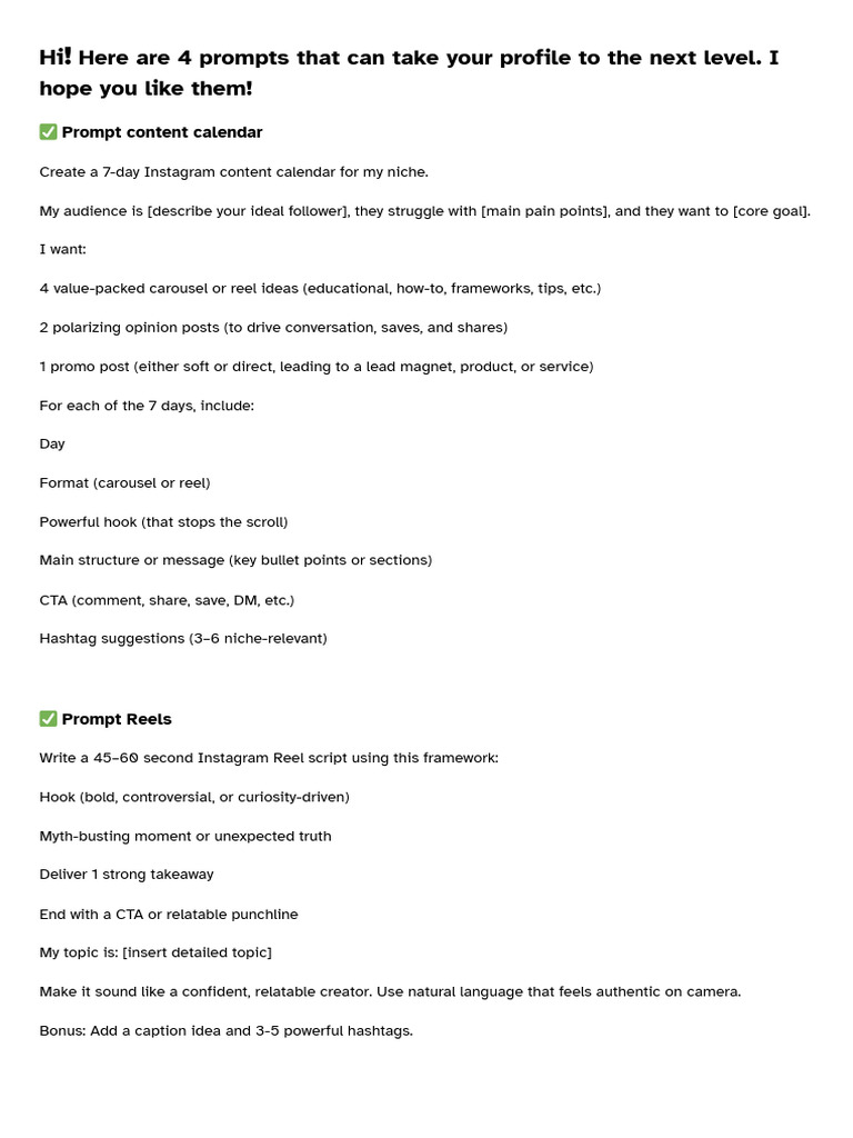 Hi! Here Are 4 Prompts That Can Take Your Profile To The Next Level. I ...