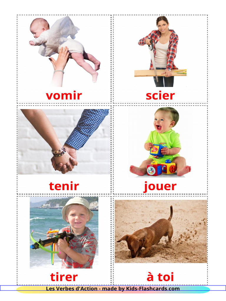 Les Verbes Daction 6 A4 | PDF