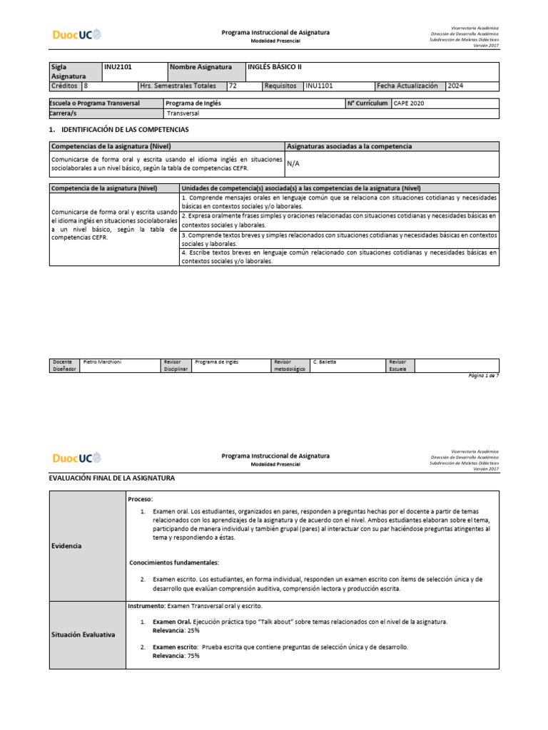 Pia Inu2101 Pdf Aprendizaje Maestros