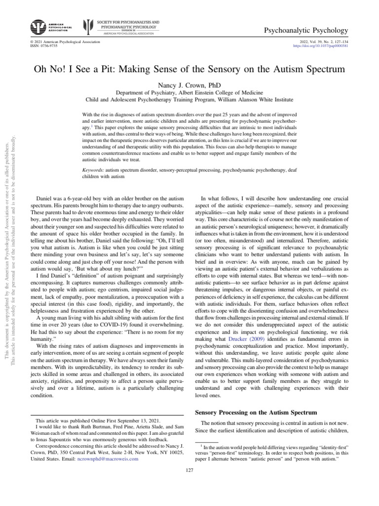 Oh No! I See A Pit Making Sen | PDF | Autism | American Sign Language