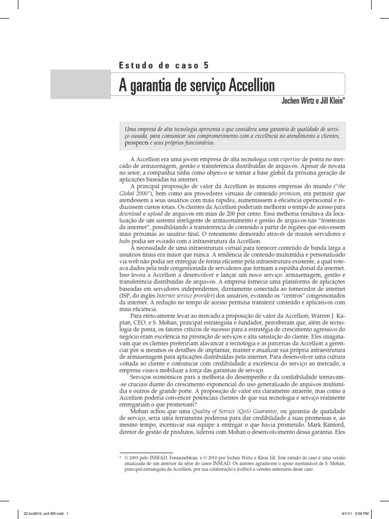 Garantia de Serviço da Accellion | PDF | Internet | Rede de computadores
